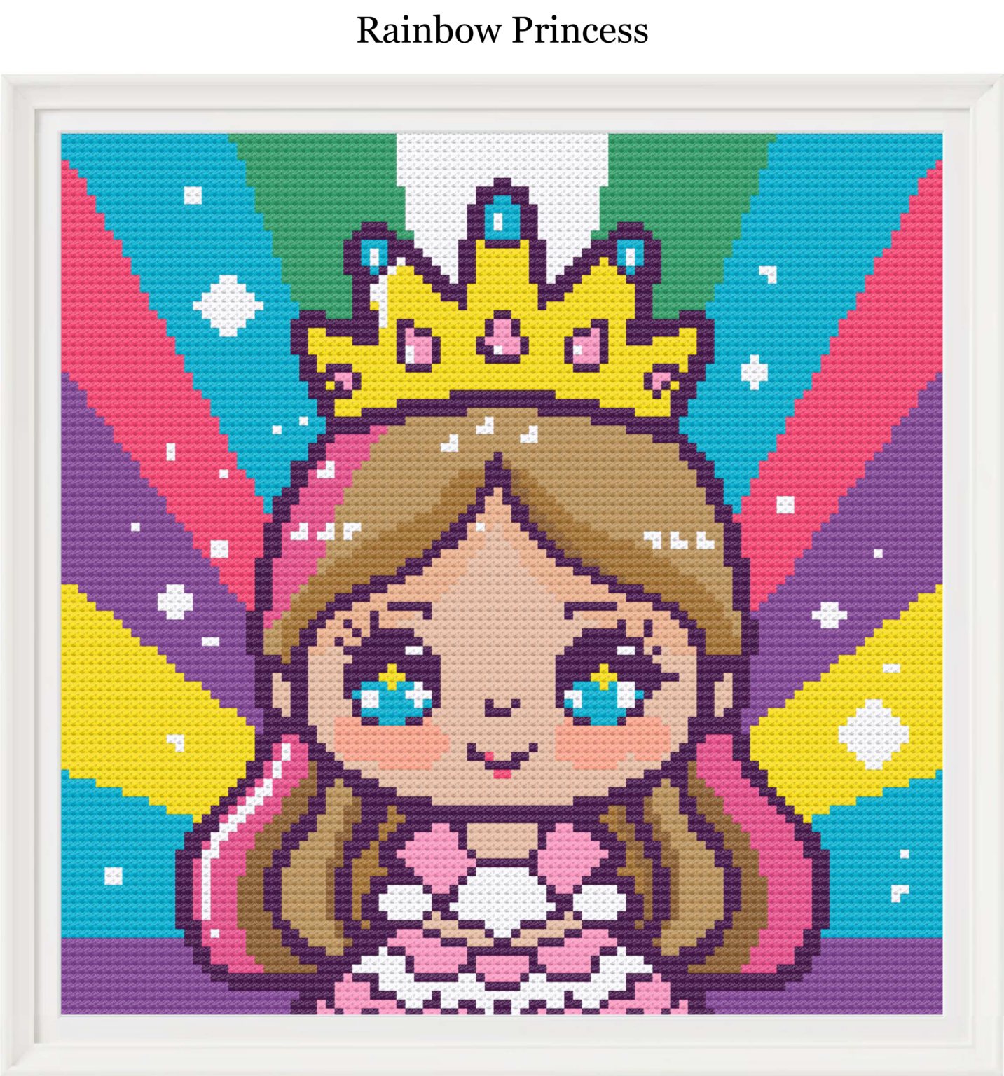 Cute Rainbow Princess Cross Stitch Pattern – StitchDelve